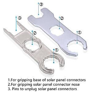YAODHAOD Solar Panel Connector Tool Works,Disconnect Removal Solar PV Metal Spanner Wrench Crimping Tool for Solar PV System Extension Cable Kit