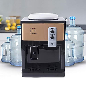 Desktop Electric Hot Cold Water Cooler Dispenser Top Loading Countertop Drinking Machine Auto-Temperature Control Office Home 110V