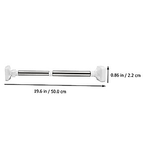 Cabilock 1pc Hole-free Telescopic Rod Retractable Curtain Rod Adjustable Curtain Rod Spring Curtain Rods Adjustable Closet Rod Tension Curtain Rod Shower Rod Tension Stainless Steel White