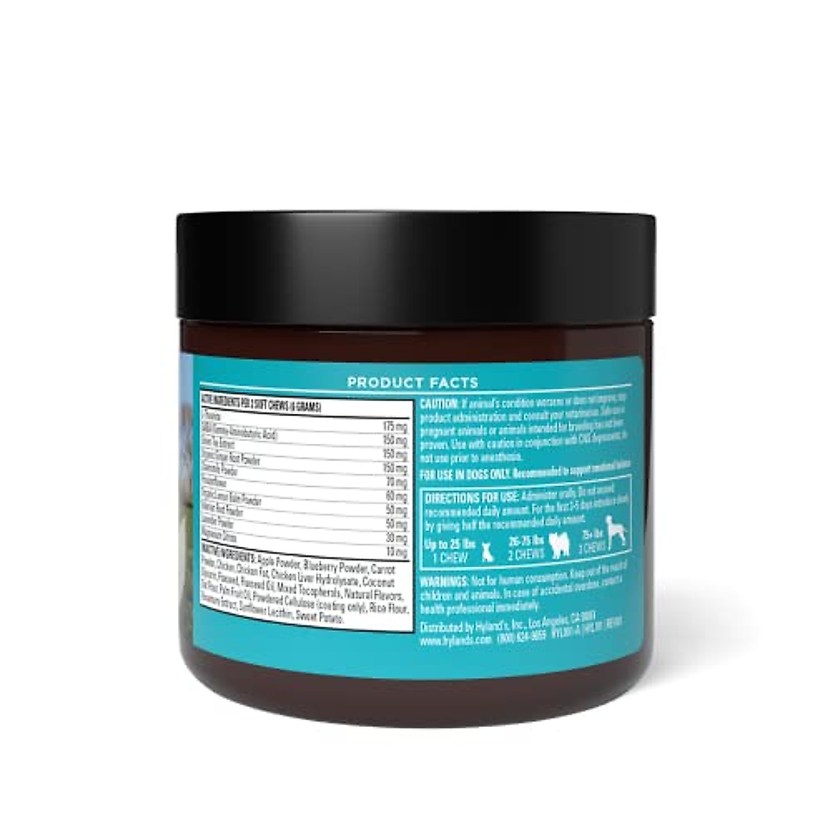 Hyland's Naturals - Dogs - Calm & Balance, 90 Soft Chews, Supports Balanced Behavior, Normal Emotional Balance, Relaxation & Restful Sleep, L-Theanine, GABA & Chamomile, Chicken Liver Flavor
