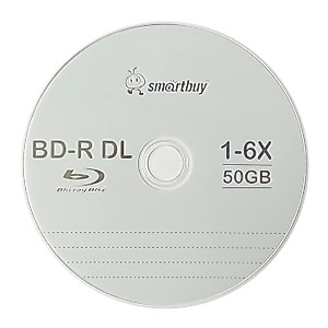 Smartbuy 100-disc 50gb 6X Blu-ray Bd-r Dl Dual Layer Double Layer Logo Top Surface Blank Data Video Recordable Media Disc with Cakebox/Spindle Packing