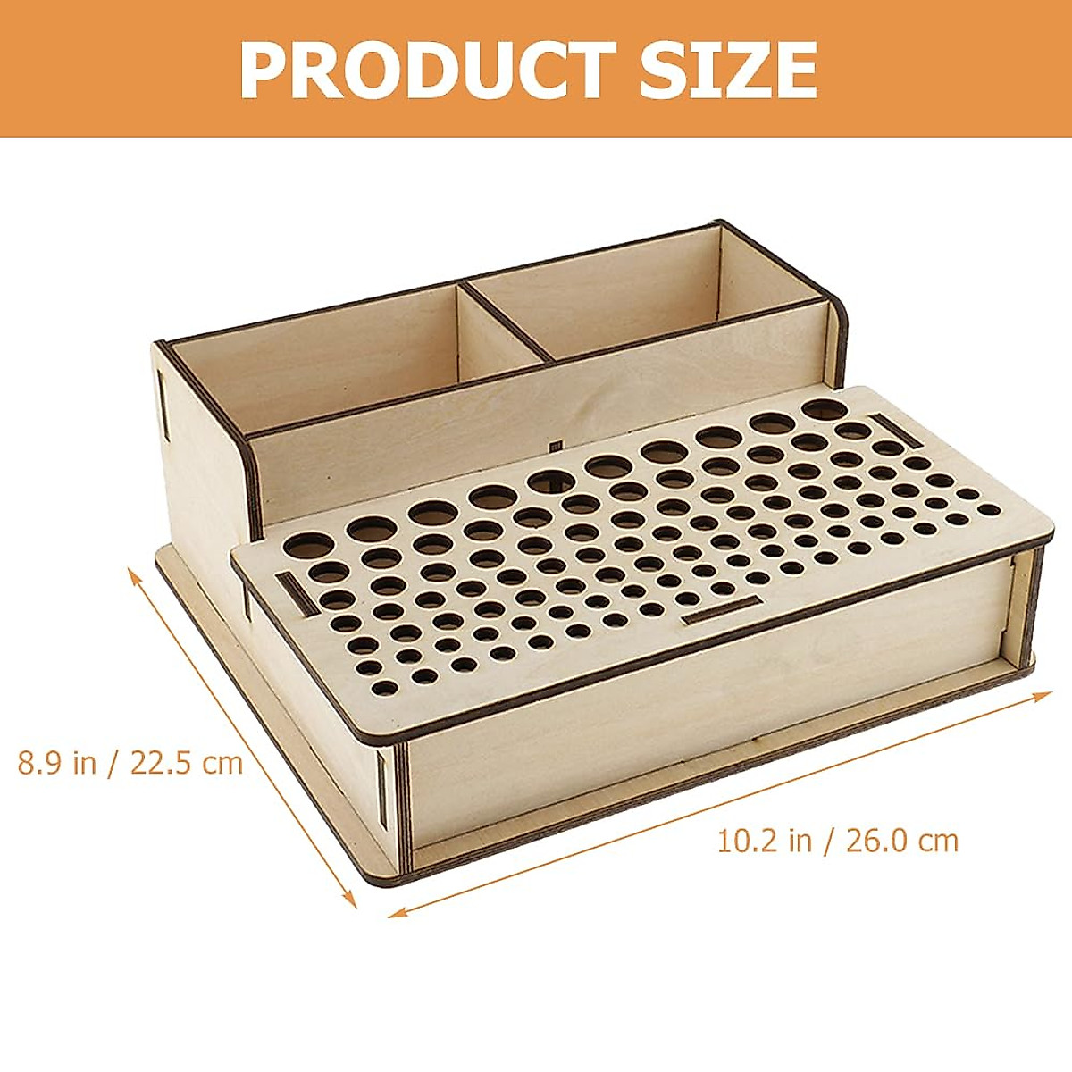 103 DIY Tool Holder Wooden Storage Shelf Leather Tools Organizer Wooden Leather Craft Tools Rack Leather Tool Organizer Wooden Stand Multi-Hole Tool Table Manual Model Work