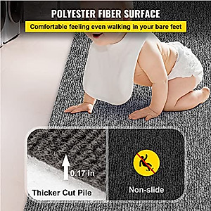 Happybuy Gray Marine Carpet 6 ft x 13.1 ft Boat Carpet Rugs Indoor Outdoor Rugs for Patio Deck Anti-Slide TPR Water-Proof Back Cut Outdoor Marine Carpeting Easy Clean Outdoor Carpet Roll