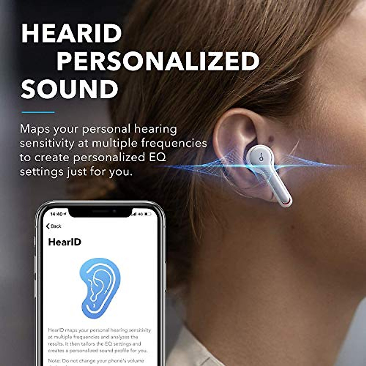 Soundcore Anker Liberty Air 2 Wireless Earbuds, Diamond-Inspired Drivers, Bluetooth Earphones, 4 Mics, Noise Reduction, 28H Playtime, HearID, Bluetooth 5, Wireless Charging (Black) (Renewed) (White)