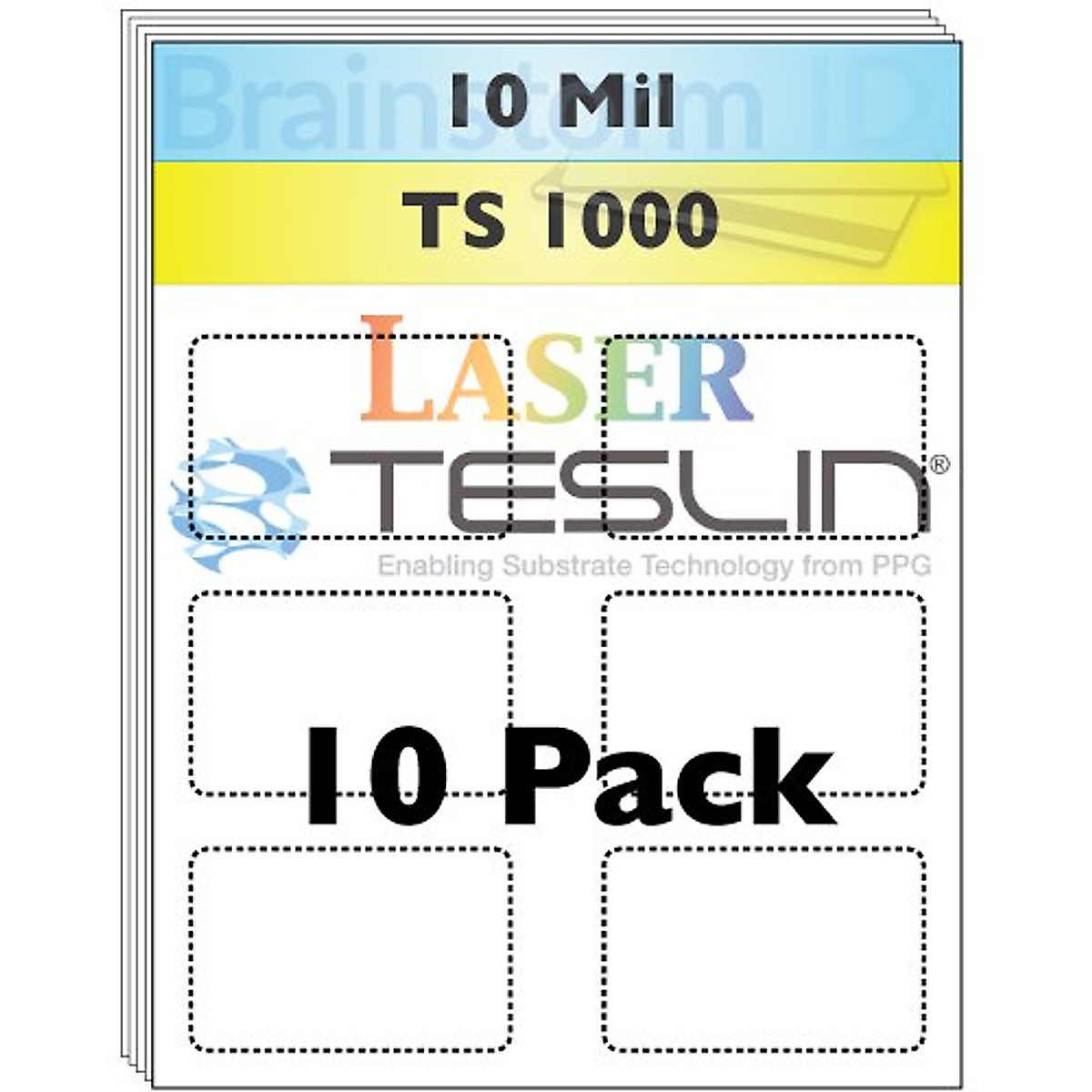 Perforated Laser Teslin® Synthetic Paper - 10 Sheets