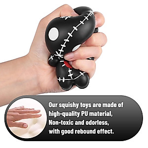 Anboor 4.7" Voodoo Dolls Squishies Cute Ghost Doll Stress Relief Kawaii Soft Slow Rising Squeeze Toys for Kids Adults Idea Stress Relief Kid's Toys