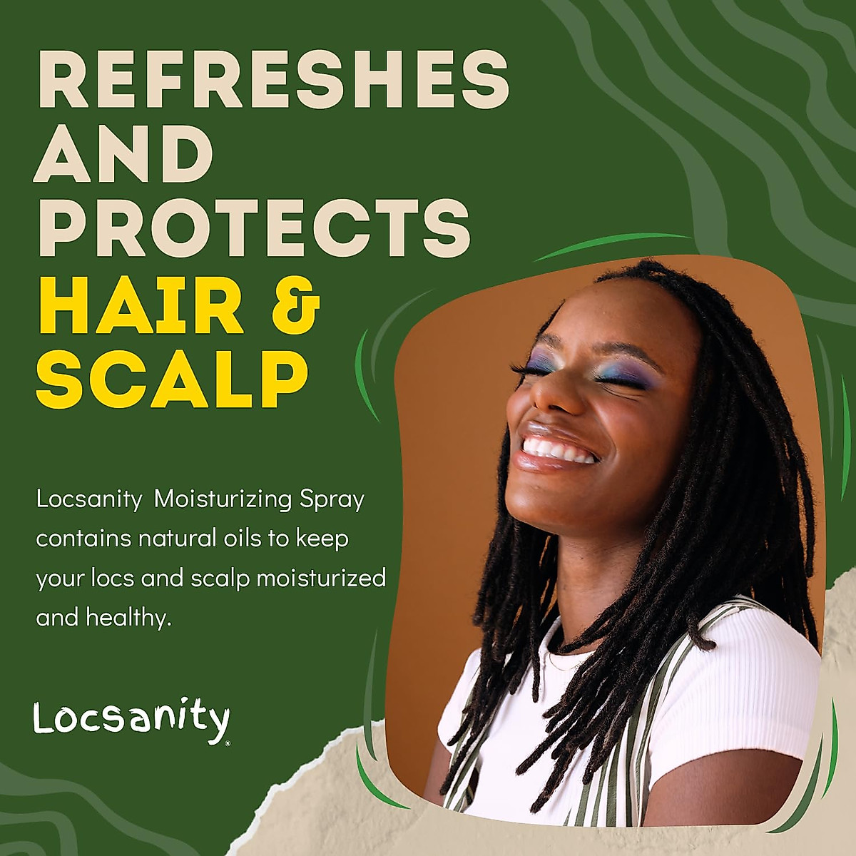 Locsanity Daily Moisturizing Rose Water and Peppermint Hair Scalp Refresher for Locs and Dreadlocks - Natural Loc Care and Maintenance (8oz)