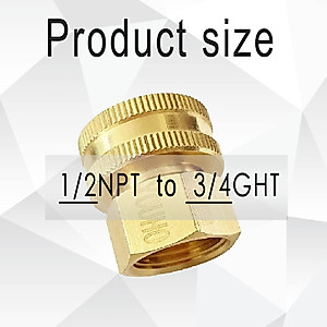 YOUHO Garden Hose Adapter 1" NTP Female x 3/4" GHT(F) Drip Irrigation Tubing to Faucet - Reusable Connector Fittings for Most Rain Bird, Orbit, Dig, Toro, Garden Extension Repair Fitting 1PCS