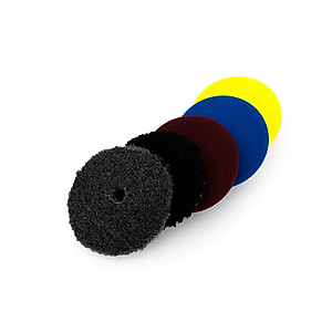 The Rag Company - Buff and Shine Reflection Artist Complete 6" Buffing Kit - Combination of Five Pads, URO line, Easy to Use Combo