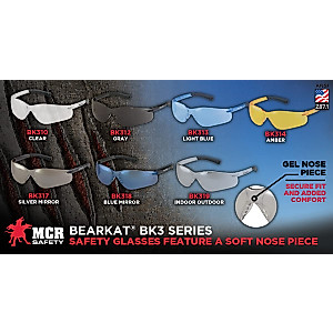 MCR Safety - Bearkat Bk3 Series Safety Glasses Clear Lens Non-S (BK310)