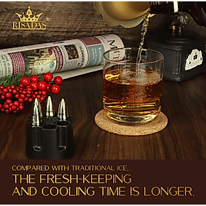 Fathers Day Dad Gifts - Gifts for Dad, Fathers Day Present Ideas - “Super Daddio” Dad Birthday Gift, Dad Gifts from Daughter, Son - Whiskey Stones Gifts for Dad Papa, Fathers Gifts