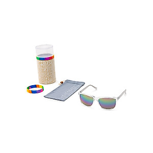 Foster Grant Sun Luv Be Unique Square Sunglasses, Crystal, 56mm, (10261640)