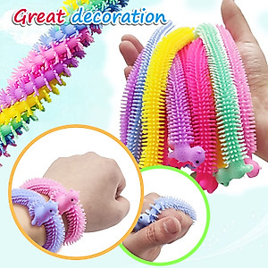 18 Pcs Stretchy String Toys,Alpaca Fidget Sensory Toy,Squeeze Pull Noodles for Boys,Girls,Adults,Party Favors Prizes,Calm Relax
