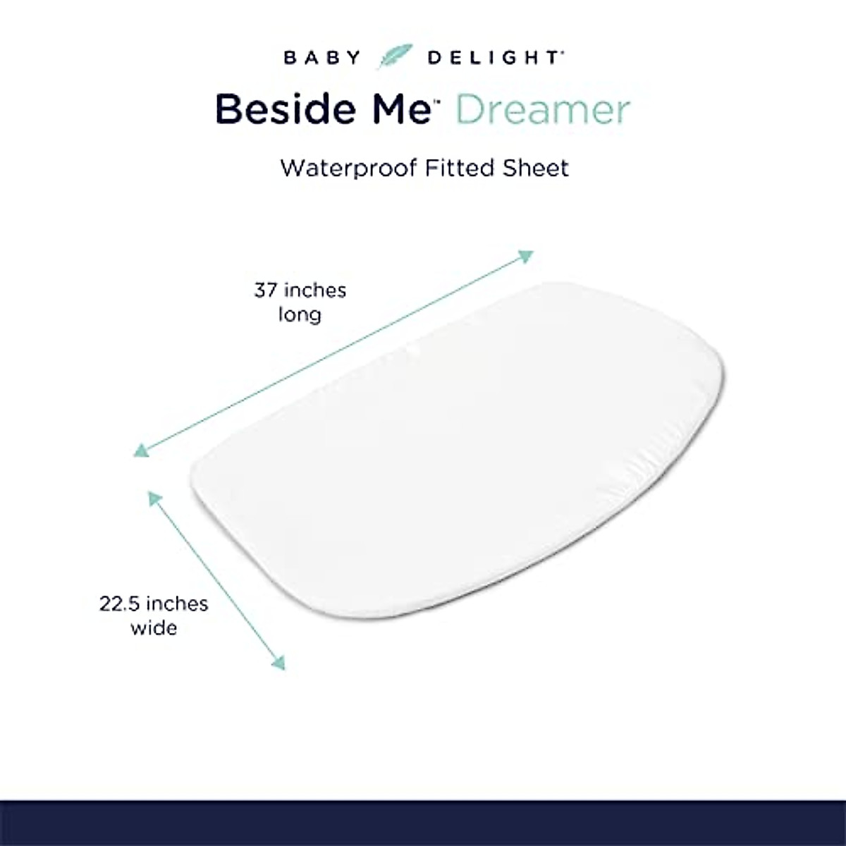 Baby Delight Universal Bassinet Cotton Sheet | Fitted Sheet | White