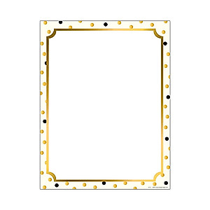 Barker Creek Designer Computer Paper, Gold, 8.5” x 11”, Decorative Printer Paper, Stationery, 50 Sheets per Pkg, Home, School and Office Supplies (741)