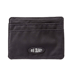 Big Skinny Open Sided Mini Skinny Card Slim Wallet, Holds Up to 9 Cards, Black