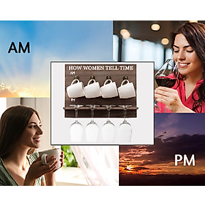 Mothers Day Gifts for Women - Unique Funny Wine Gift for Mom - Great Gift Idea for Moms, Sister, Wife, Aunt, Mother in law - Womans Birthday Presents - Includes 4 Wine Glasses and 4 Coffee mugs