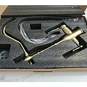 ROLYA Solid Brass 3-in-1 Filtered Water for Kitchen Sink Traditional Triflow Kitchen Mixer Tap Antique Bronze