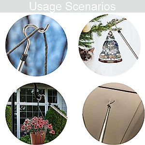 Greeily Clothes Hook Pole, High Reach Garment Hook for Hanging Clothes Light and Plants Extendable from 35" to 50" Made of Stainless Steel Tube with Sponge Handle(1)