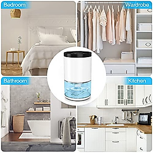 Lafhome Dehumidifier 35oz Small Dehumidifiers for Home 2200 Cubic Feet (220 sq ft) with 7 Colorful LED Light, Portable Quiet Mini Dehumidifier with Auto-Off for Bathroom, Bedroom, Basements, RV