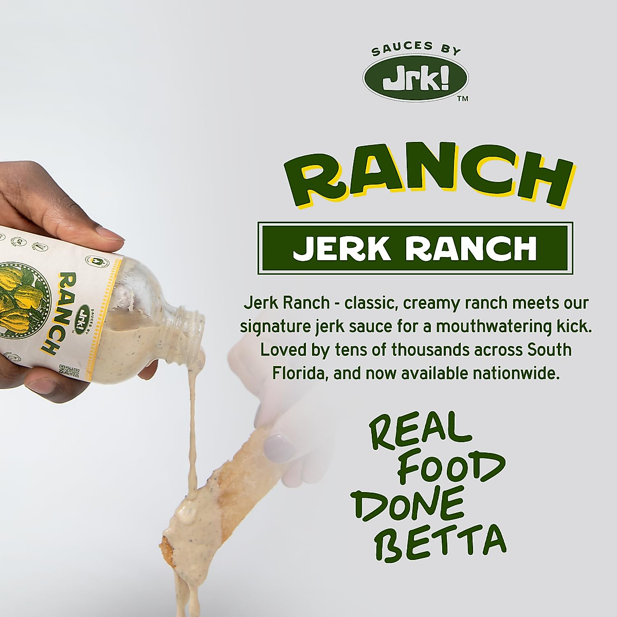 Sauces by Jrk! - Jerk Ranch Pack, Gluten-Free Jamaican Ranch Fusion, Creamy Classic Ranch with Jerk Sauce Kick - 16 oz Each, 2 Pack