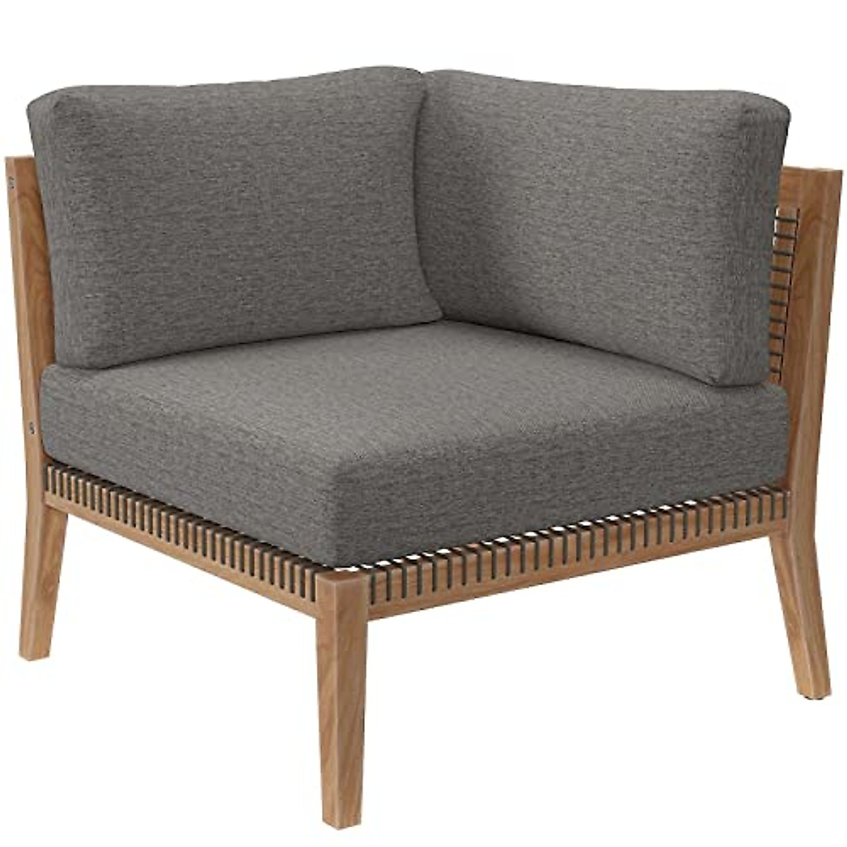 Modway Clearwater, 6-Piece Sectional Sofa, Gray Graphite