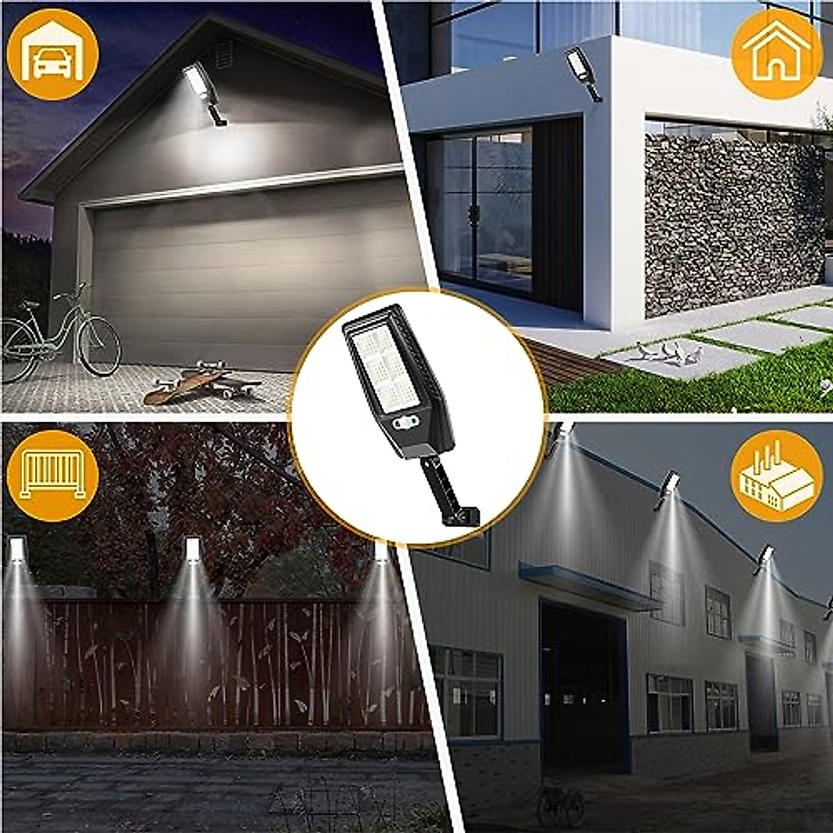 Solar Lights Outdoor Waterproof: 2 Pack LED Solar Street Light for Outside 5000 Lumen Solar Security Lights Dusk to Dawn IP66 Motion Sensor Solar Powered Light Remote Control Wall Flood Light for Yard