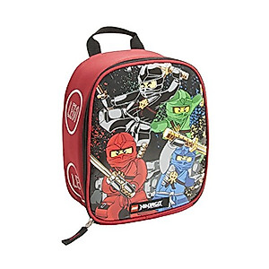 LEGO NINJAGO Future Lunch Box, Insulated Soft Reusable Lunch Bag Meal Container for Boys and Girls, Perfect for School, or Travel, Meal Tote to Keep Food and Drinks Cold, Team