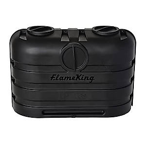 Flame King Dual 20LB LP Propane Tank Light Plastic Heavy Duty Cover for RV, Travel Trailer, Camper - Black