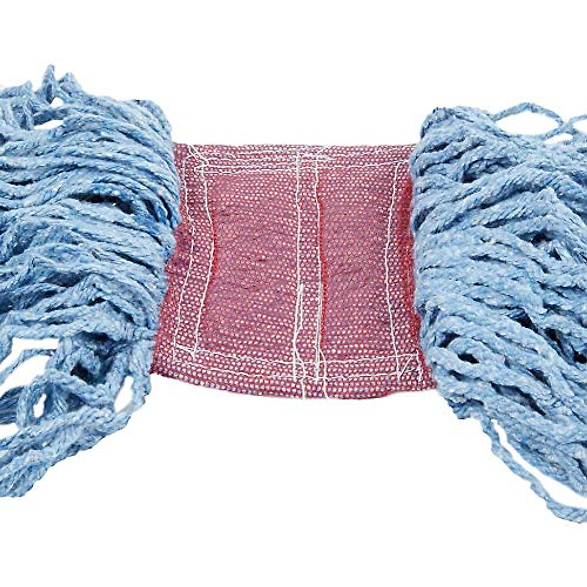 Rubbermaid Commercial Products Super Stitch Blend Mop Head Replacement, 5-Inch Headband, Large, Blue, Cotton/Synthetic Industrial Wet Mop for Floor Cleaning Office/School/Stadium/Lobby/Restaurant