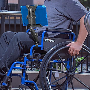 iBOLT TabDock Accessibility Post/Pole/Rail/Handlebar Mount for Wheelchairs/Exercise Equipment, etc. Fits 7-10 inch Tablets (iPad, Samsung Galaxy Tab)