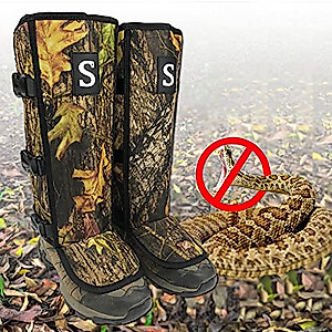 Smarkey Snake Gaiters Bite Protection Guard for Lower Legs Protects Against All Types of Rattlesnakes and Other Poisonous Snakes biten, Snake Leggings for Hunting, Camping and More(1 Pair)