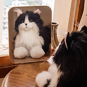 Chongker Stuffed Animals Handmade Realistic Cat Plush Toy Companion Pet for Elderly Adults Women Kids Cat Lover Surprise Gifts for Anniversary Birthday