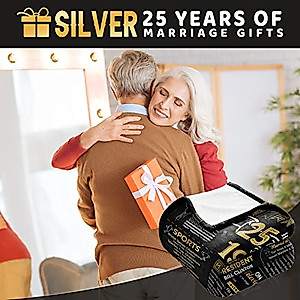 aisdfhsa 25th Anniversary Blanket Gifts Gift for 25th Silver Wedding Anniversary 25 Years of Marriage Gifts for Couple Wife Husband Dad Mom Parents Back in 1998 Throw Blanket 60Lx50W Inch