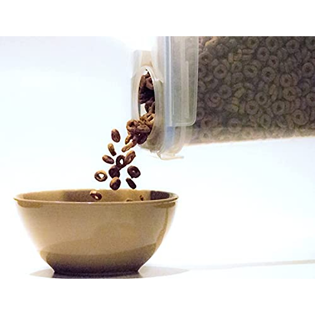 MEKBOK Cereal Storage Container Set, BPA Free Plastic Airtight Food Storage Containers 135.2 oz for Cereal, Snacks and Sugar, 3 Piece Set Cereal Dispensers with 16 Chalkboard Labels, blue