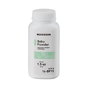McKesson Baby Powder - Cornstarch, with Aloe and Vitamin E - Fresh Scent, 1.5 oz, 24 Count