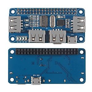 2PCS USB HUB HAT Expansion Board Raspberry Pi 4 Expansion Board 4-Port USB Ports Compitable with Raspberry Pi 4/3B+/3B/Zero/Zero W/Zero WH, for USB2.0/1.1 Onboard USB to UART Onboard Multi Indicators