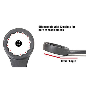 VCT 10 PC SAE Black-Oxide Jumbo Combo Wrench Set | 1-5/16" - 2" W/Carrying Pouch