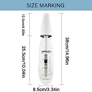 Hand-held Soda Maker Home Bar Office DIY Bubble Fruit Juice Carbonated Water Healthy Drinks Machine, 1L,NoCO2Charger