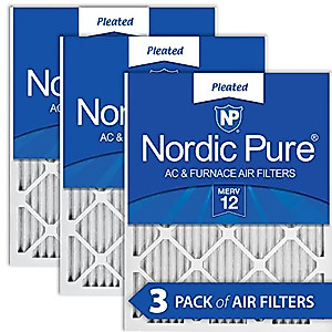 Nordic Pure 18x25x1 MERV 12 Pleated AC Furnace Air Filters 3 Pack & ORAVET Dental Chews for Dogs, Oral Care and Hygiene Chews (Small Dogs, 10-24 lbs.) Blue Pouch, 30 Count