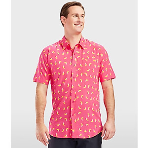 Tipsy Elves Men's Vacation Pink Banana Hawaiian Shirt Size XX-Large