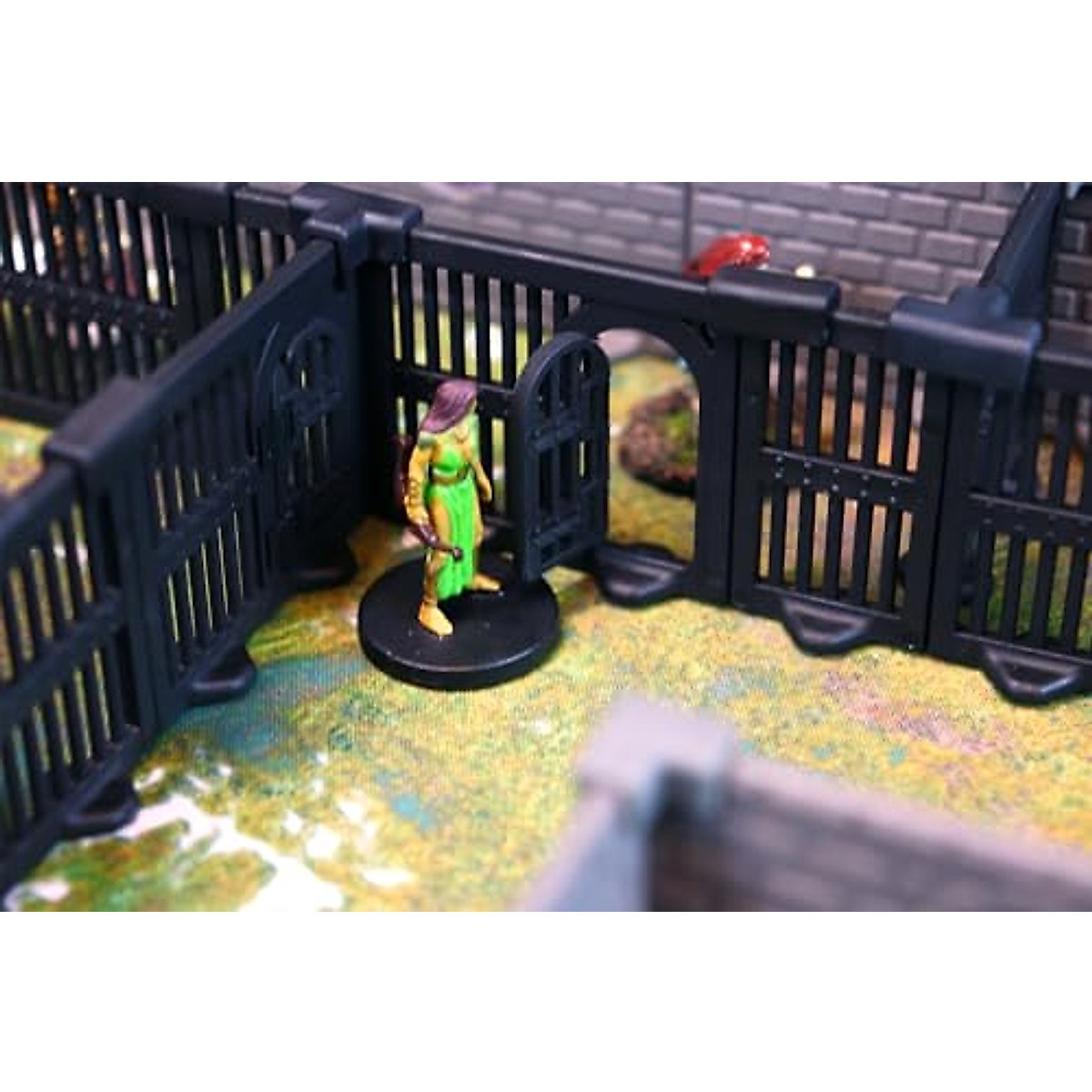 Jail Cells Kit - Mini Dungeon Castle Cavern Terrain for RPGs, Dungeons & Dragons (DND), Pathfinder, War Gaming, and More! by DCD (24+pcs, 0.6sqft, 4rooms)