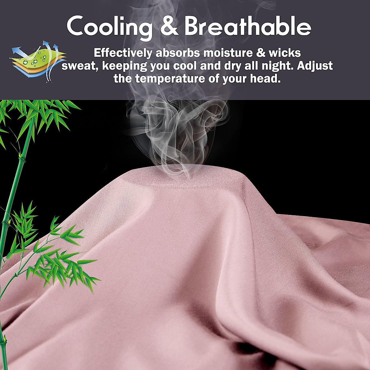 Pillowcases Body Size,Cooling Viscose Pillow Cases with Zipper Closure, Cool & Breathable Pillow Cover for Hot Sleepers and Night Sweats, 20" x 54"