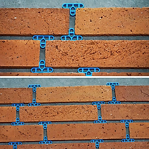 JINYO 3/8 inch 100pcs 10mm Bricklaying Spacer Tile Spacer Blue Color Tile Leveling Clips Masonry Paving Spacer Mortar Pointing Spacer Glass Window Spacer Bathroom Ceramic Spacer