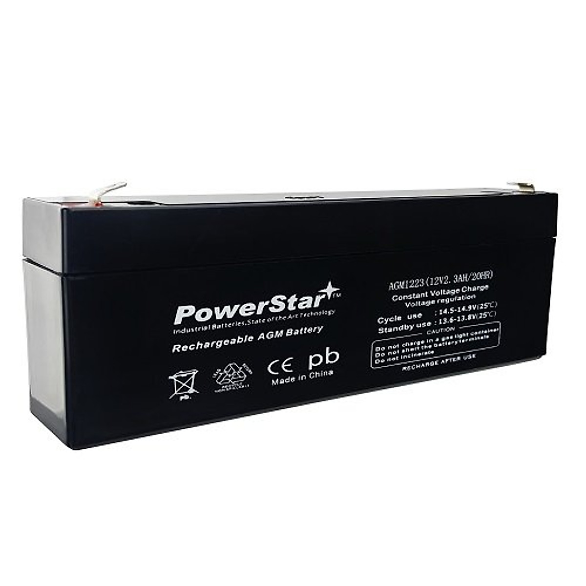Replacement Battery for EnerSys NP2.3-12FR 12 Volt 2.3 Ah Fire Retardant