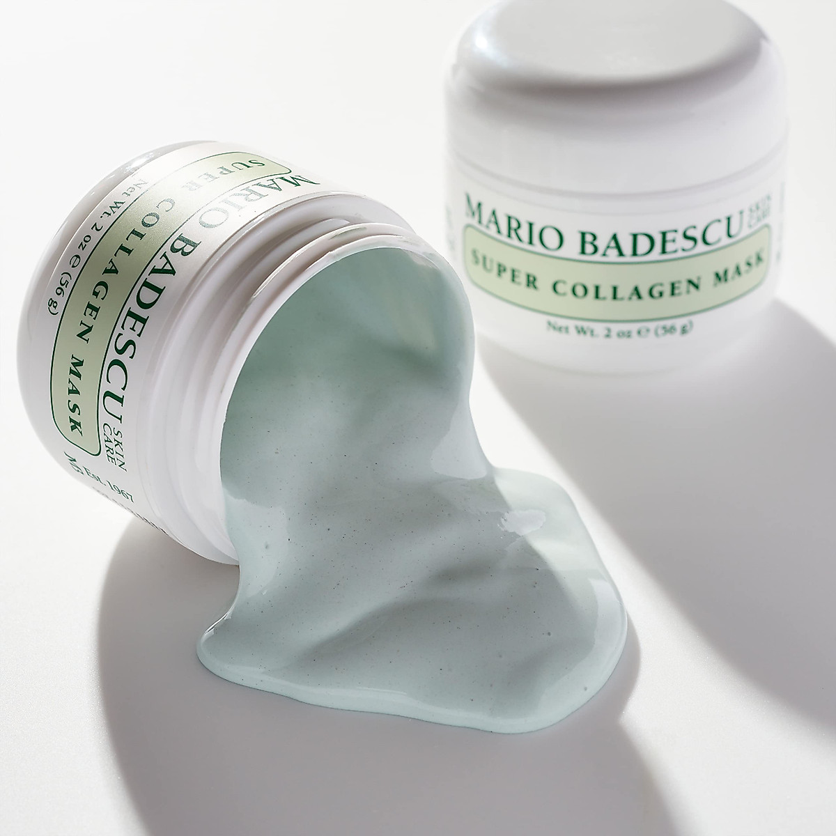 Mario Badescu Super Collagen Mask, Clay Mask Face Skin Care Ideal for Combination, Dry or Sensitive Skin, Pore Minimizer with Hydrating Collagen and Purifying Kaolin Clay, 2 Oz