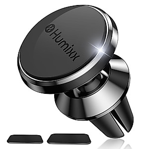 Humixx[8 Built-in Magnets Magnetic Phone Holders for Your Car [Durable ＆ Sturdy] Magnetic Phone Holder Mount for car 360° Rotation Car Vent Clip Fit for iPhone Samsung ＆ All Phones, Black