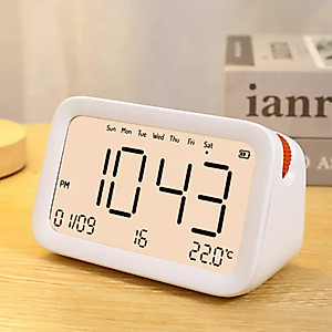 WAOCEO Alarm Clock/Digital Clock Loud Alarm Clock for Bedrooms with Night Light, USB Charger, Small Bedside Digital Clock with Display for Kids, Teens Bedside Clock