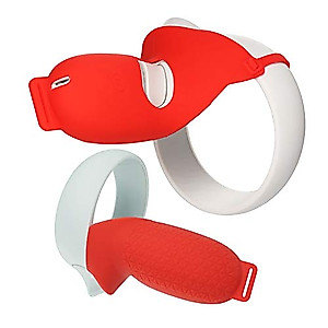 Oculus Quest 2 VR Glasses Handle Silicone Cover Semi-Pack Anti-Slip and Anti-Fall Protection Accessories (red)