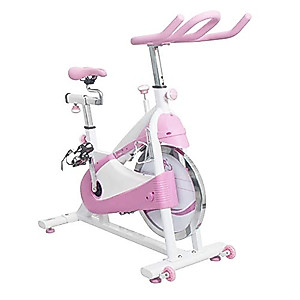 Sunny Health & Fitness P8150 Belt Drive Premium Indoor Cycling Bike, Pink